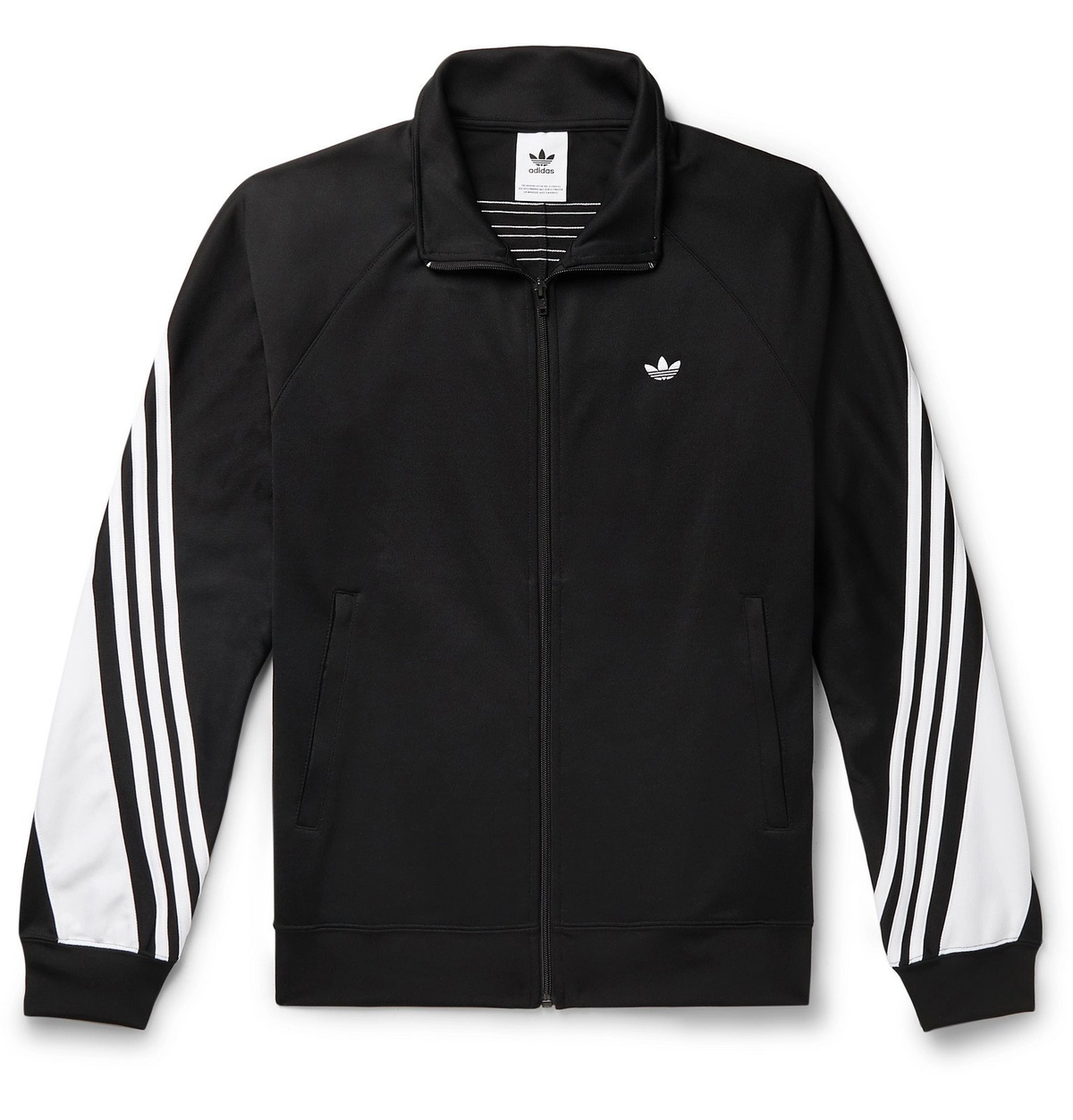 adidas Originals - Striped Jersey Track Jacket - Black adidas Originals
