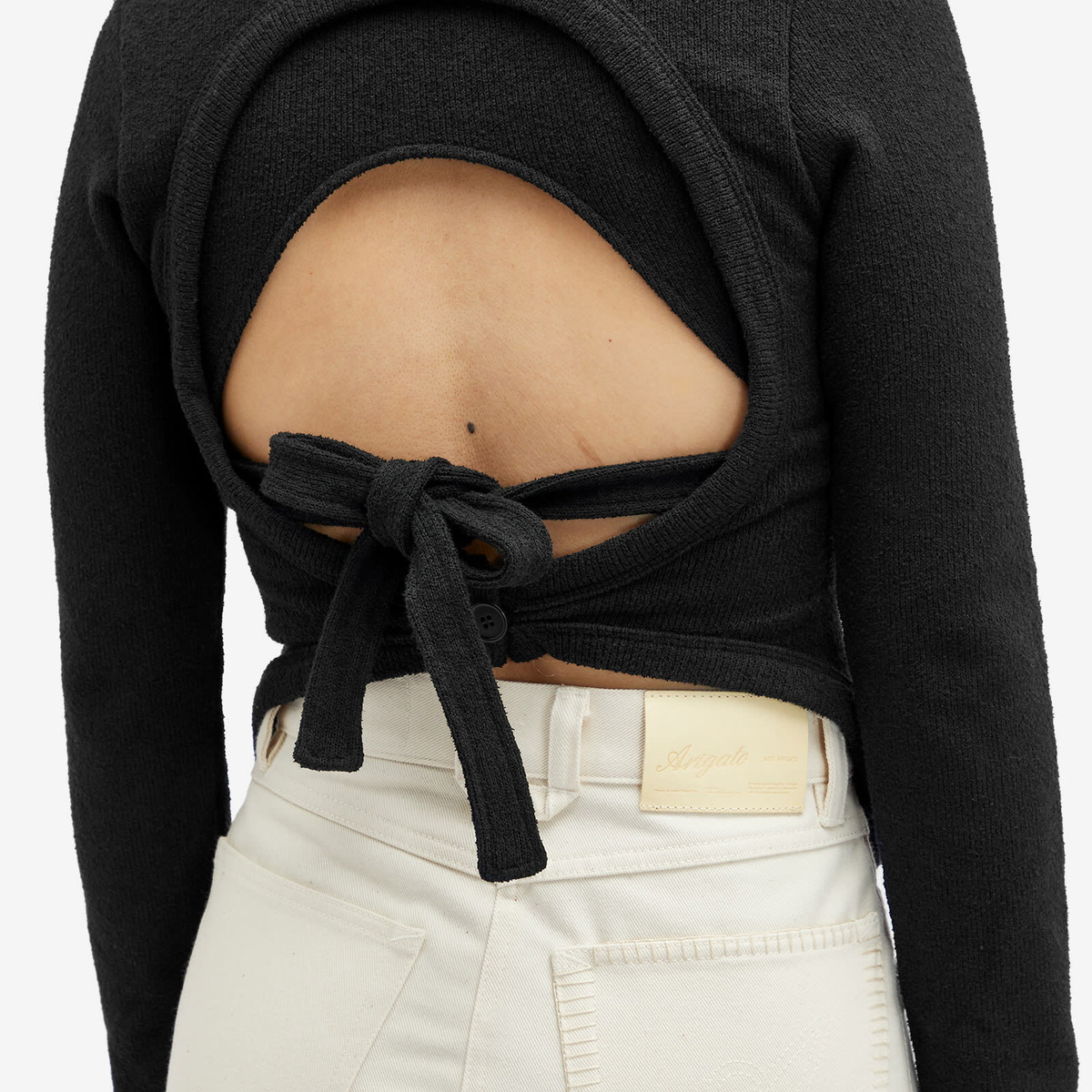 Axel Arigato Women's Fleur Open-Back Top in Black Axel Arigato