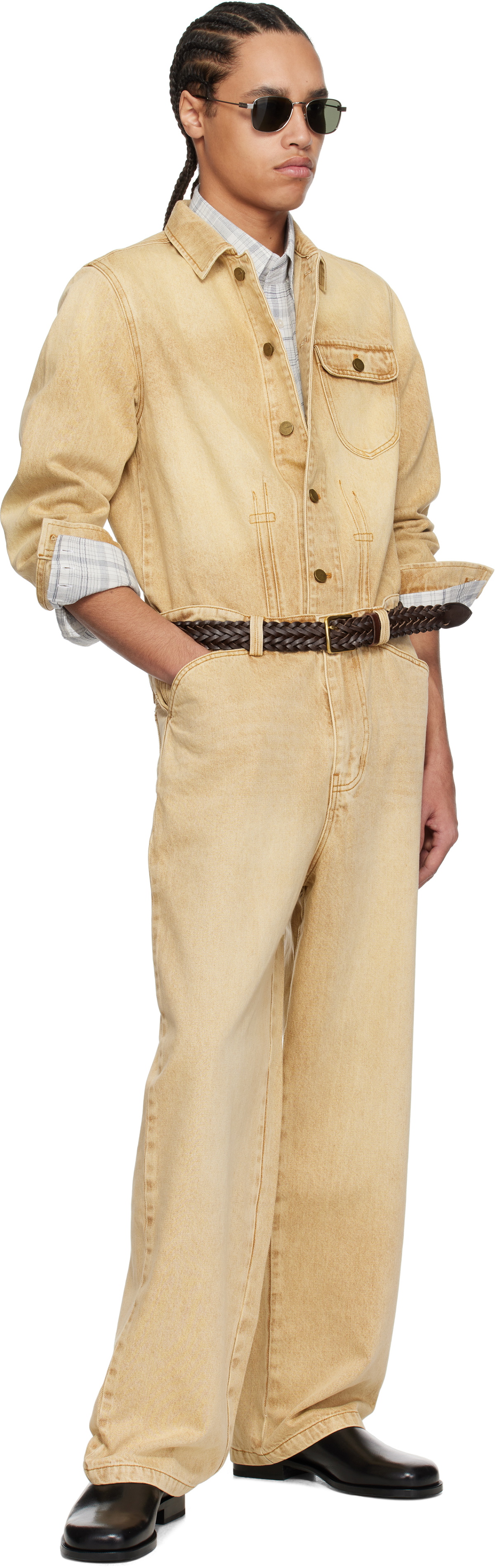 Carter Young Beige David Denim Jacket Carter Young