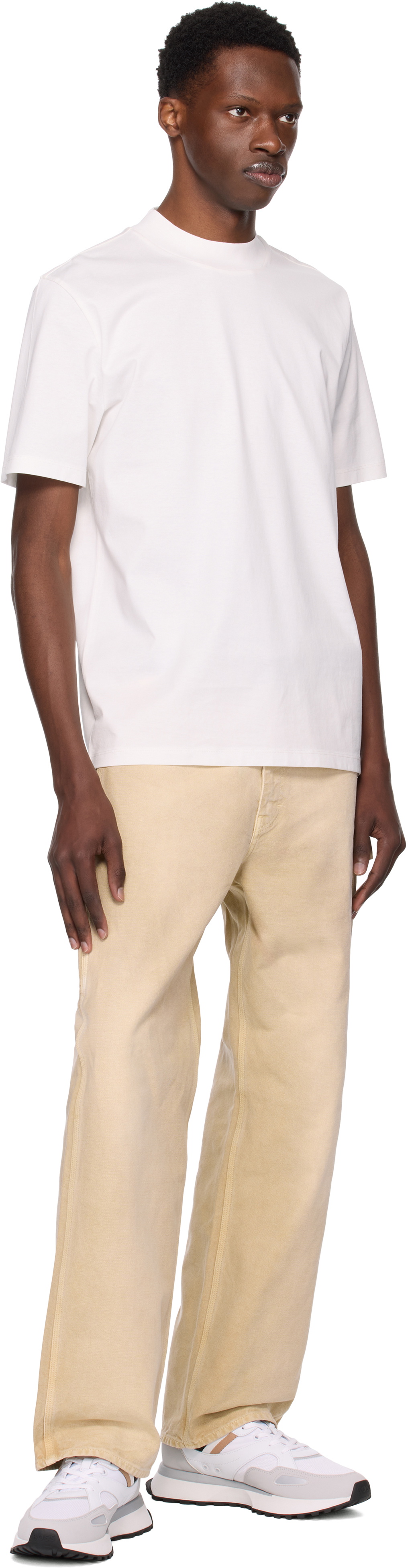 BOSS White Running-Style Hybrid Sneakers BOSS