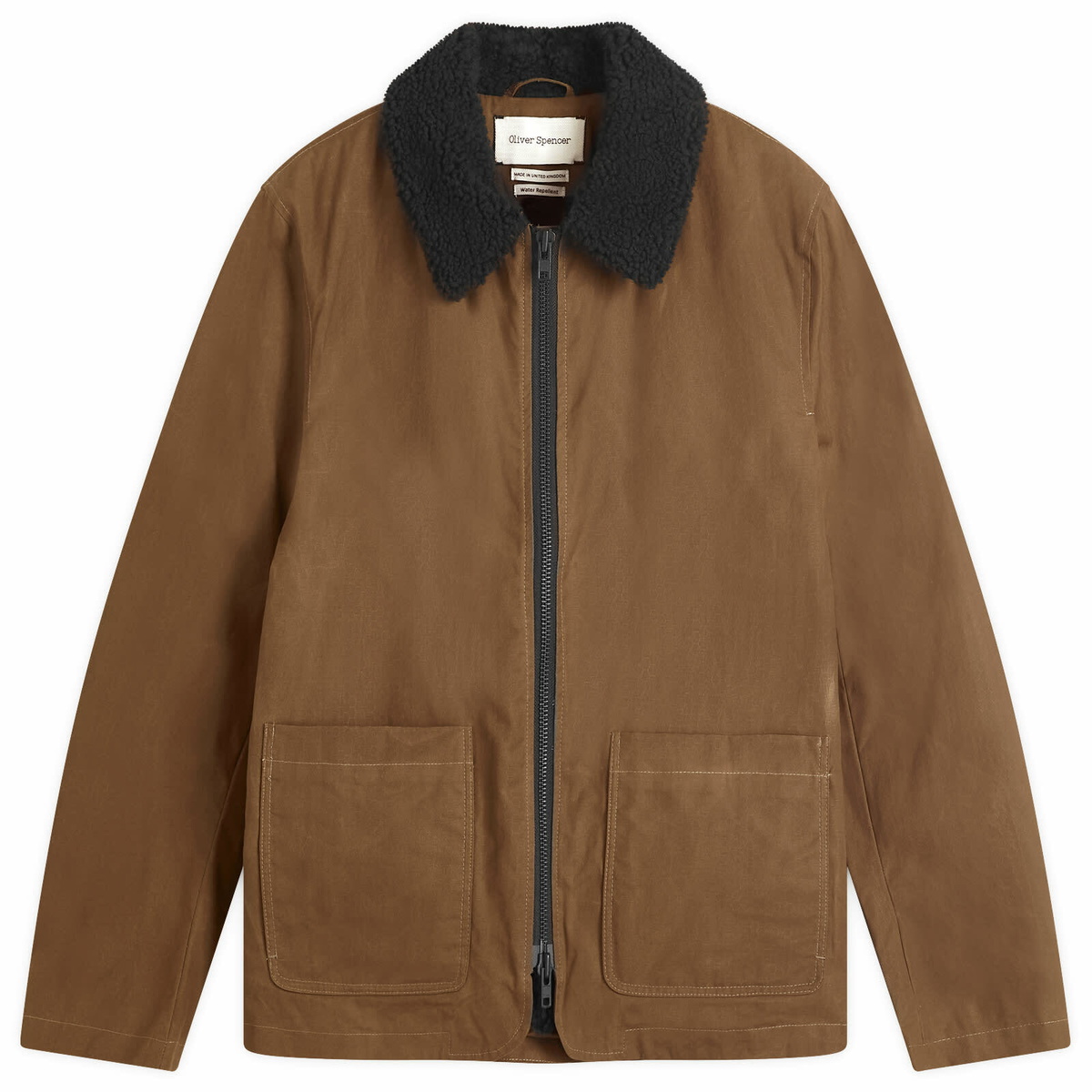 Oliver Spencer Men's Lambeth Field Jacket in Khaki Ripstop Oliver Spencer