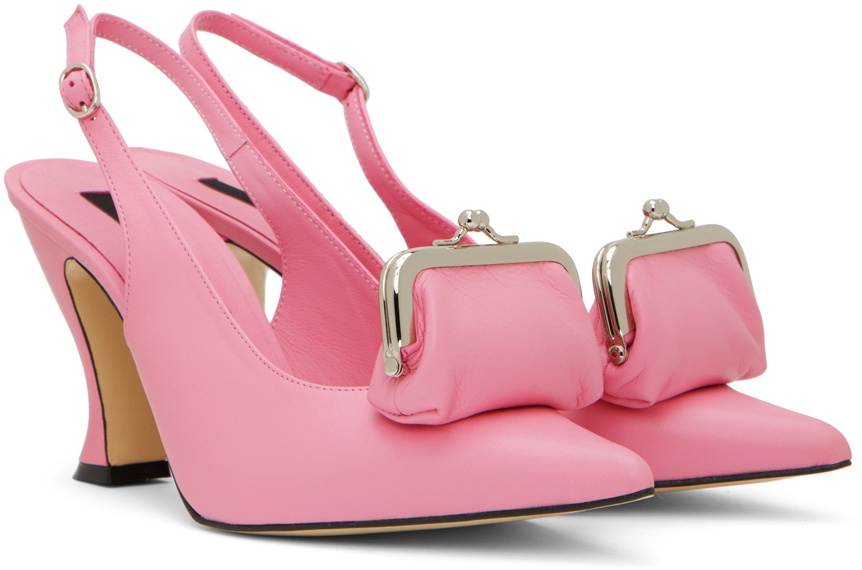 Pushbutton Pink Coin Purse Heels Pushbutton