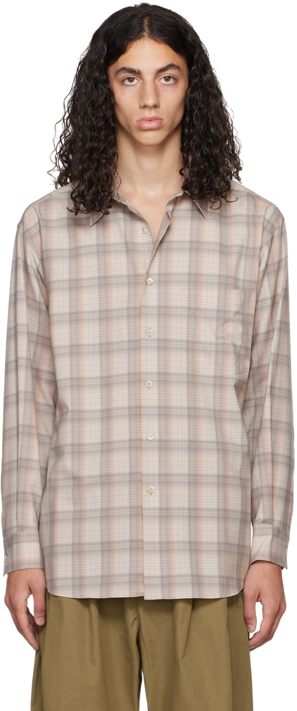 AURALEE Beige Check Shirt Auralee