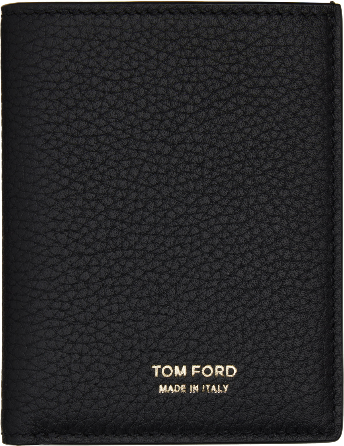 TOM FORD Black Soft Grain Leather T Line Card Holder TOM FORD