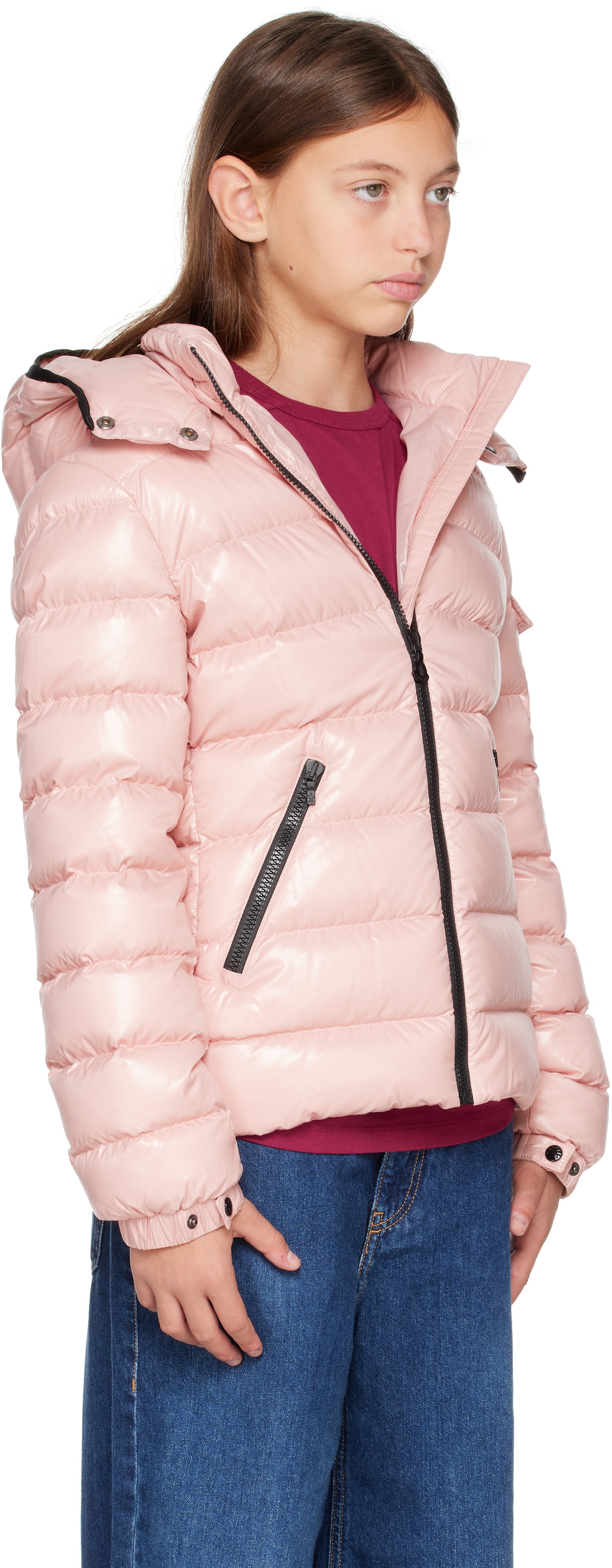 Moncler Enfant Big Kids Pink Bady Hooded Down Jacket Moncler Enfant