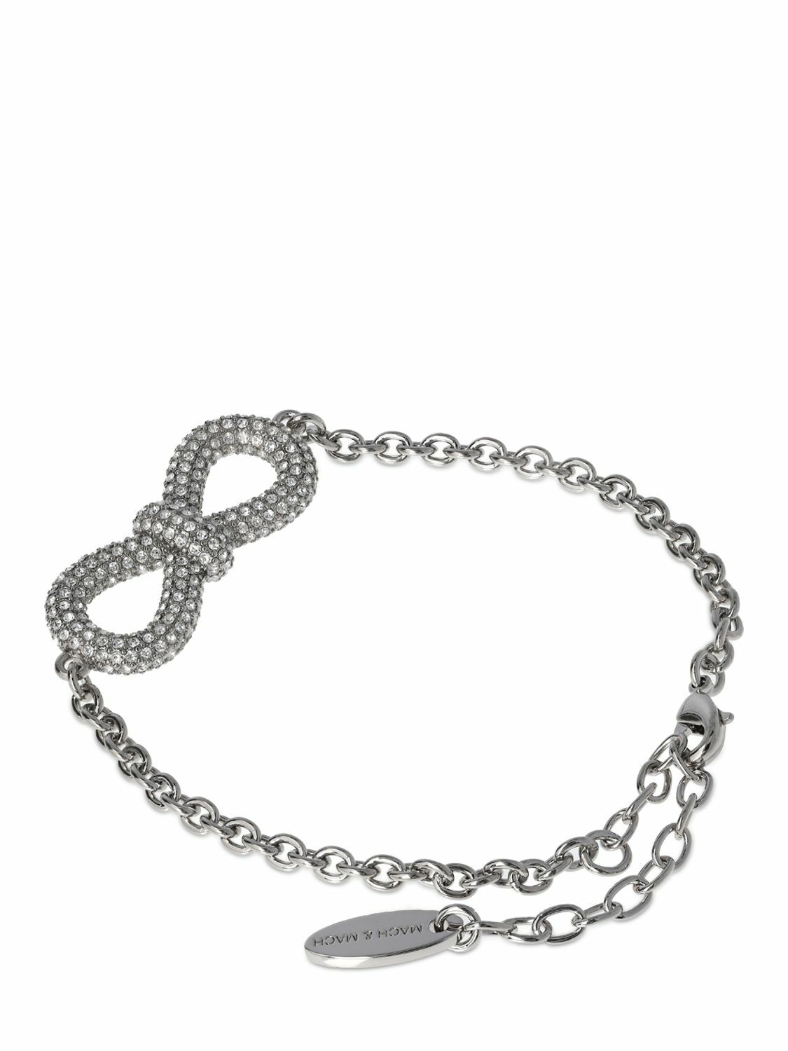 MACH & MACH - Crystal Bow Chain Bracelet MACH & MACH