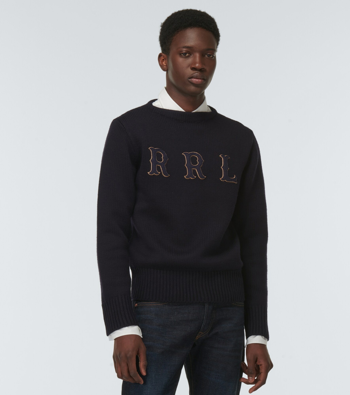 RRL - Logo-appliqué wool sweater RRL