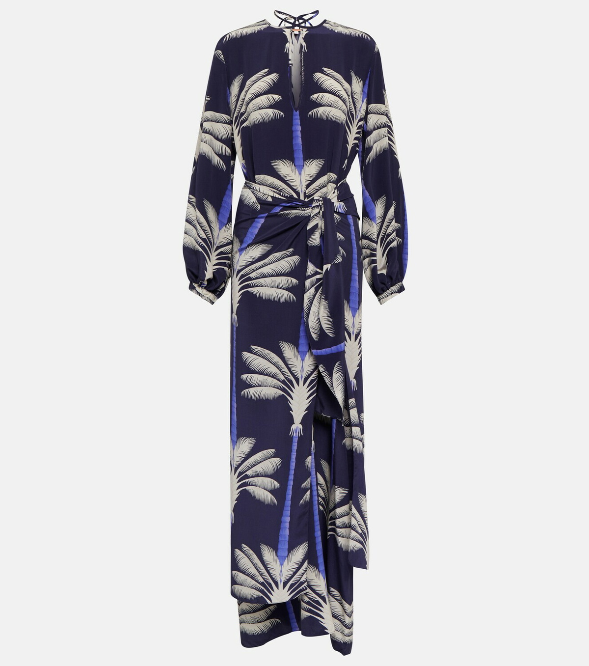 Johanna Ortiz Embroidered printed silk wrap dress Johanna Ortiz