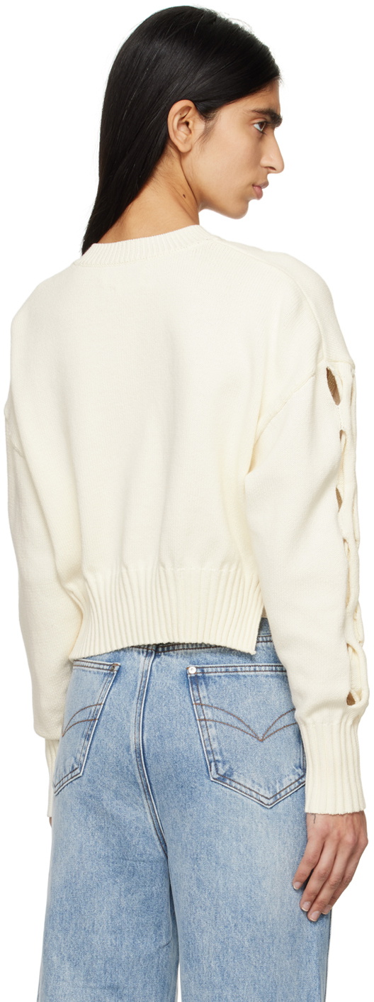 Feng Chen Wang Off-White Cutout Sweater Feng Chen Wang