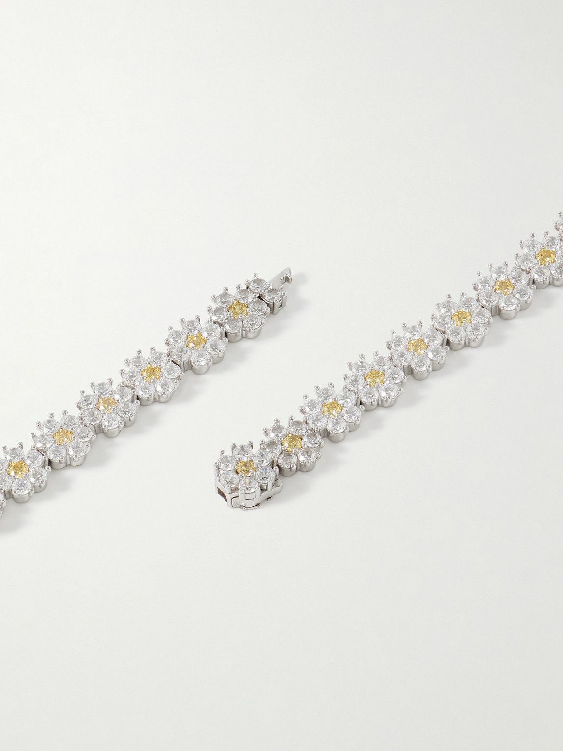 Hatton Labs - Daisy Sterling Silver Laboratory-Grown Crystal Tennis ...
