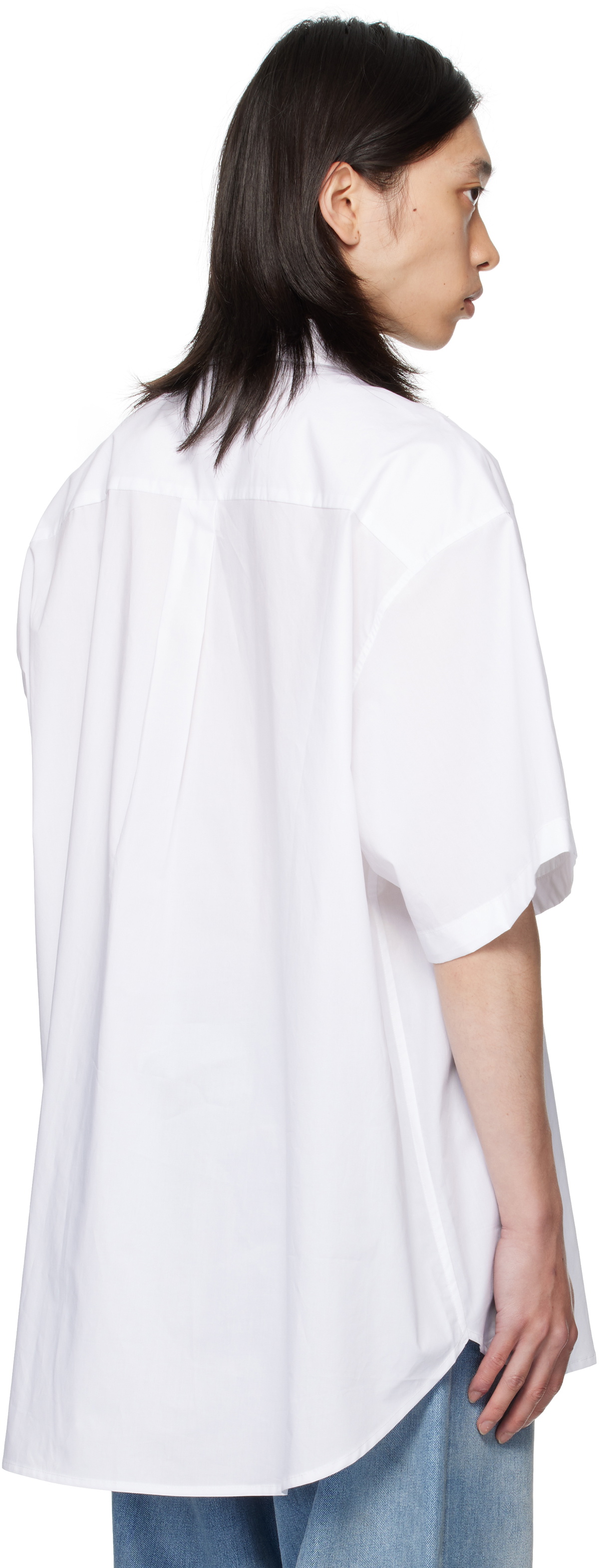VETEMENTS White Tie Short-Sleeve Shirt Vetements