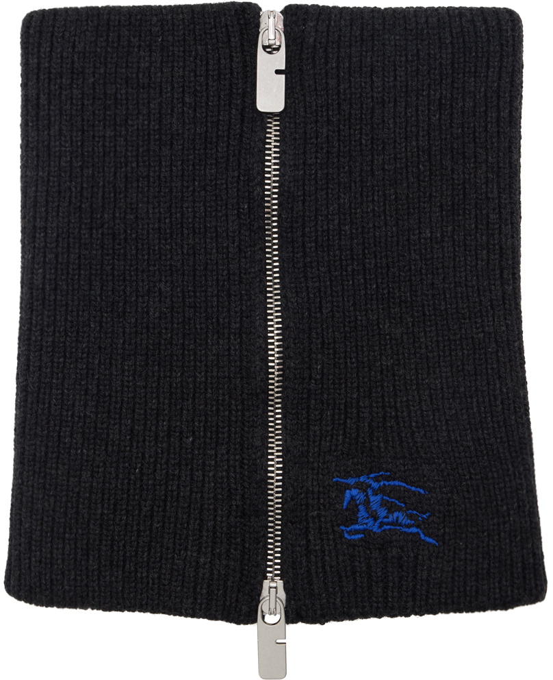 Burberry Gray Zip Neck Warmer Burberry