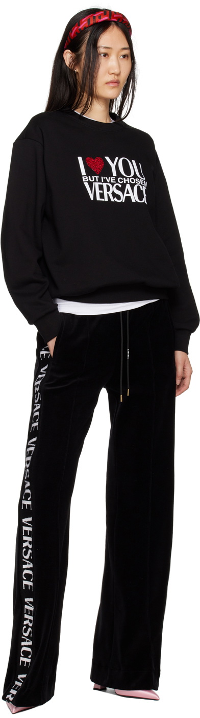 Versace Black 'I Love You' Sweatshirt Versace