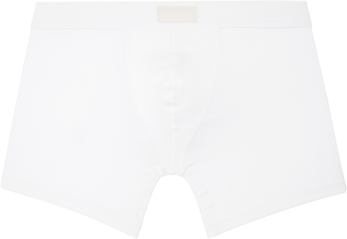 SKIMS Three-Pack White SKIMS Cotton 5 Boxer Briefs SKIMS