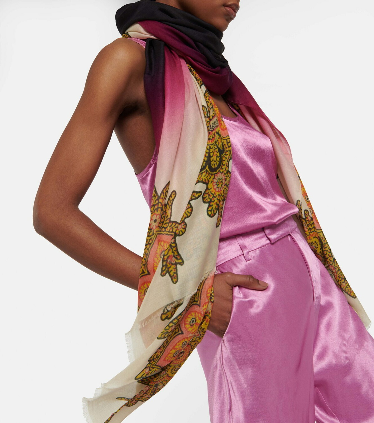 Etro - Printed silk scarf Etro