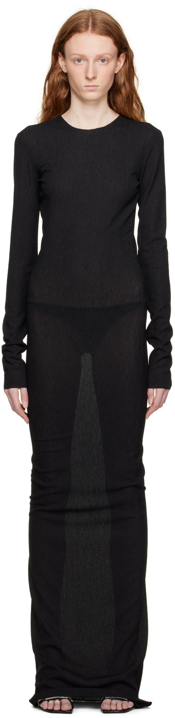 Ludovic de Saint Sernin Black Long Sleeve Maxi Dress Ludovic de Saint ...