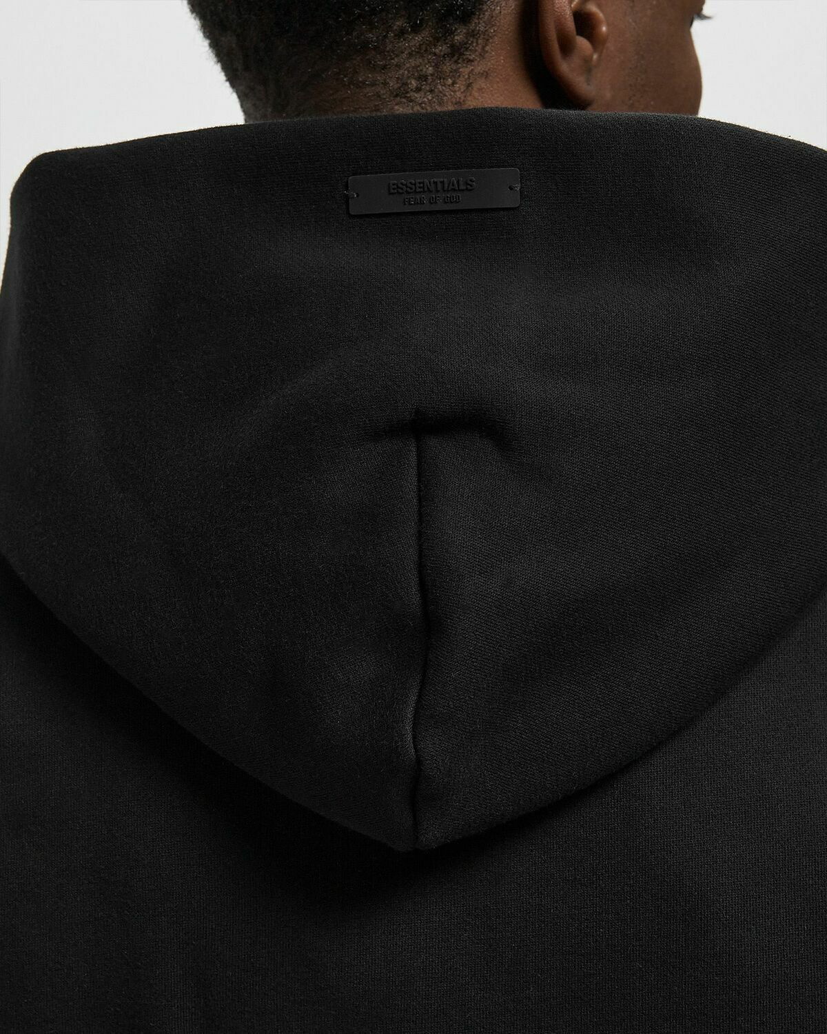 Fear of God Essentials BERLIN 90'S HOODIE Black Mens Hoody Fear Of God ...