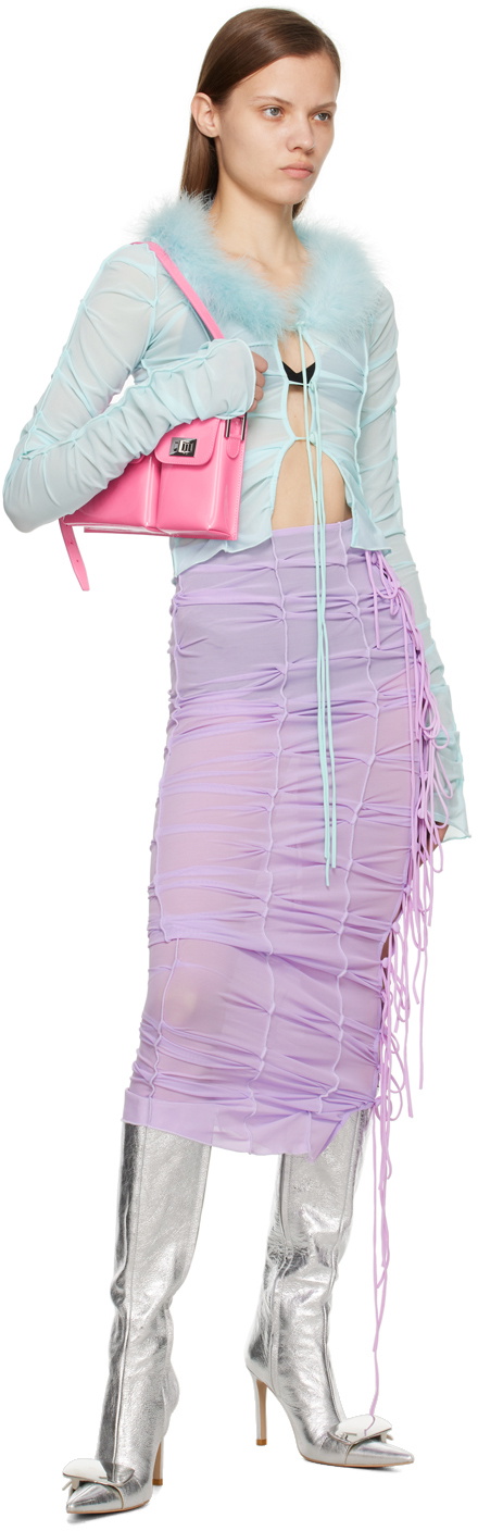 FANCÌ Purple Mottling Maxi Skirt