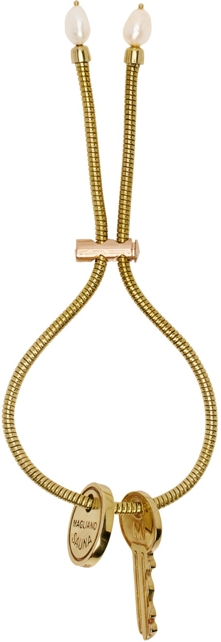 Magliano Gold Sauna Lock Bracelet Magliano