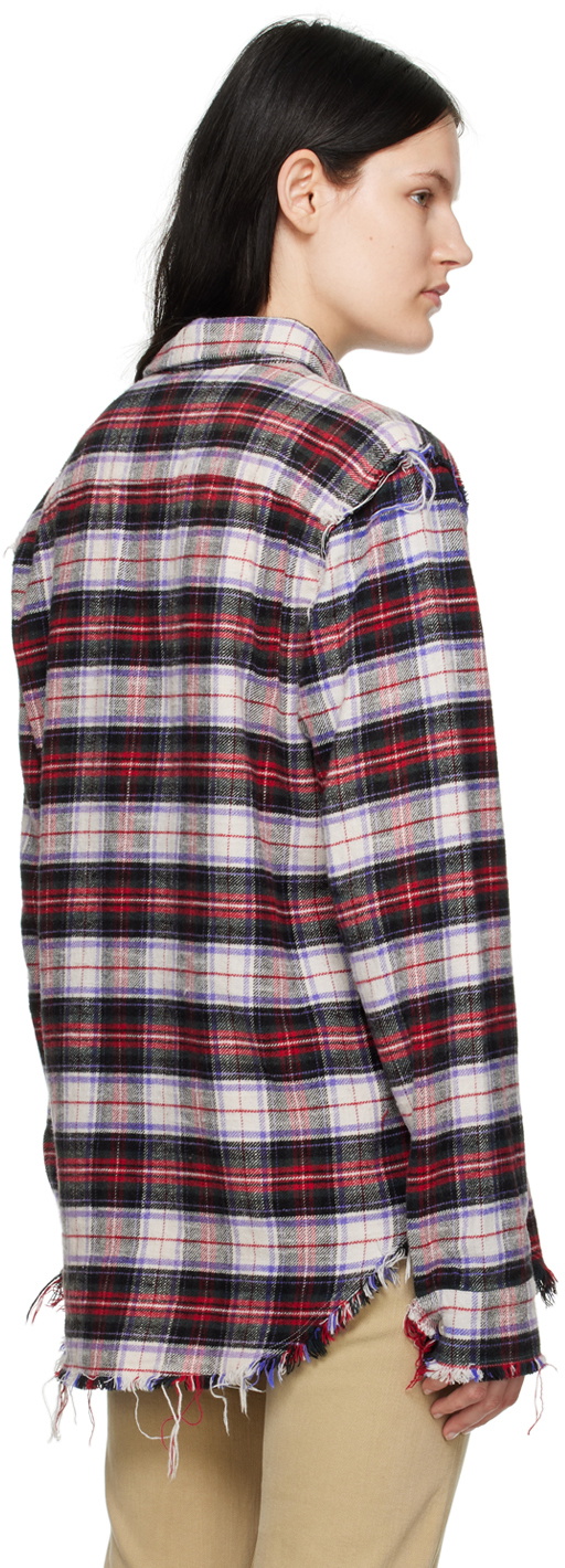 R13 Red Shredded Seam Shirt R13