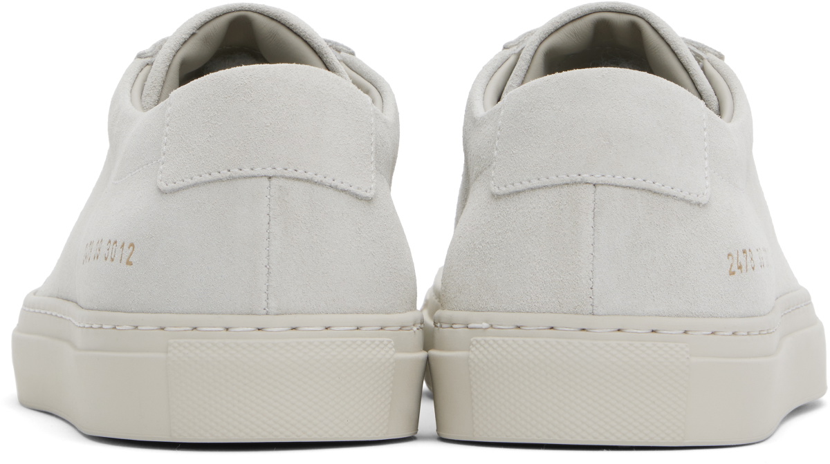 Common Projects Beige Achilles Tonal Suede Sneakers Common Projects