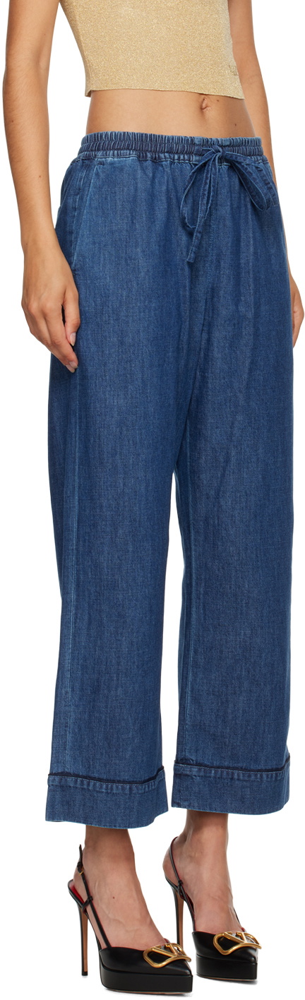 Valentino Blue Drawstring Jeans Valentino