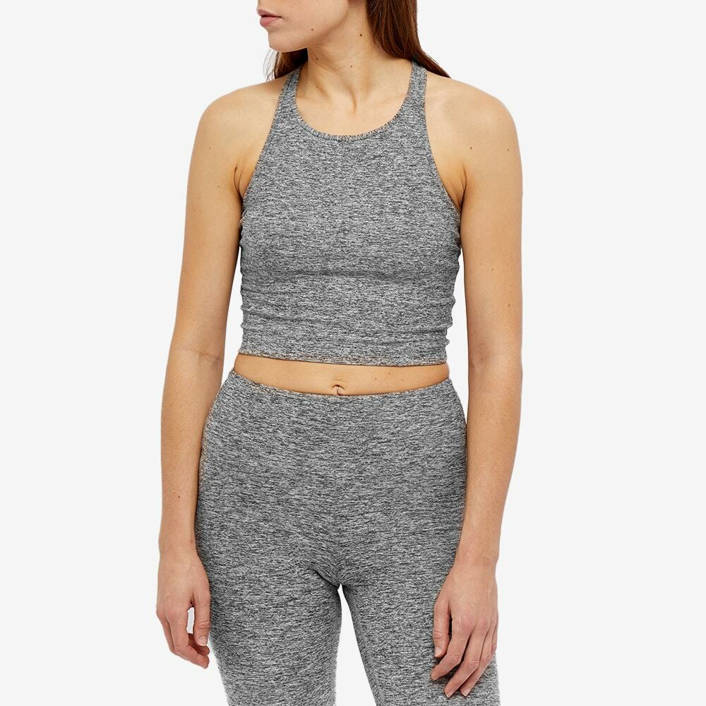 Casall Women's Soft Touch Crop Top in Grounding Grey Melange CASALL