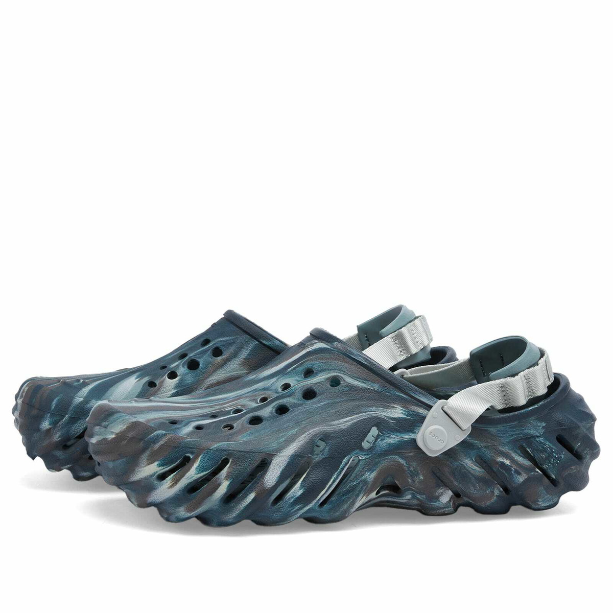 Crocs Men's Echo Marbled Clog in Black Sand/Multi Crocs