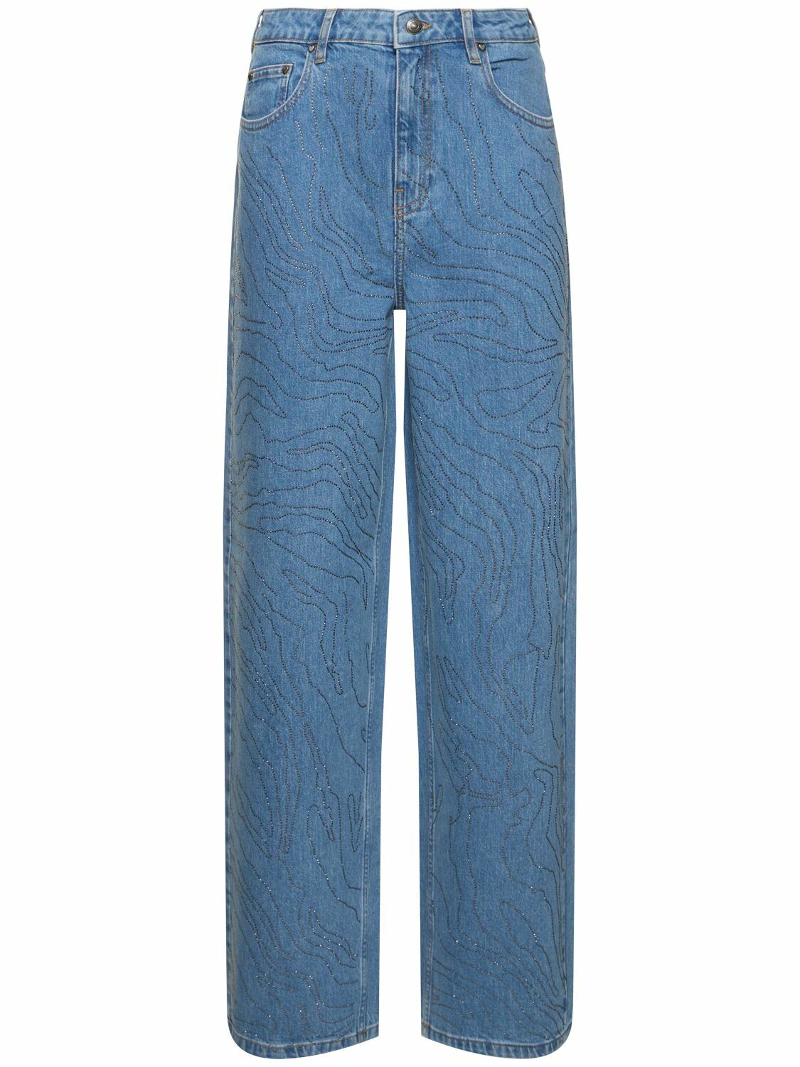 ROTATE Dixie Stonewashed Wide Leg Jeans ROTATE Birger Christensen