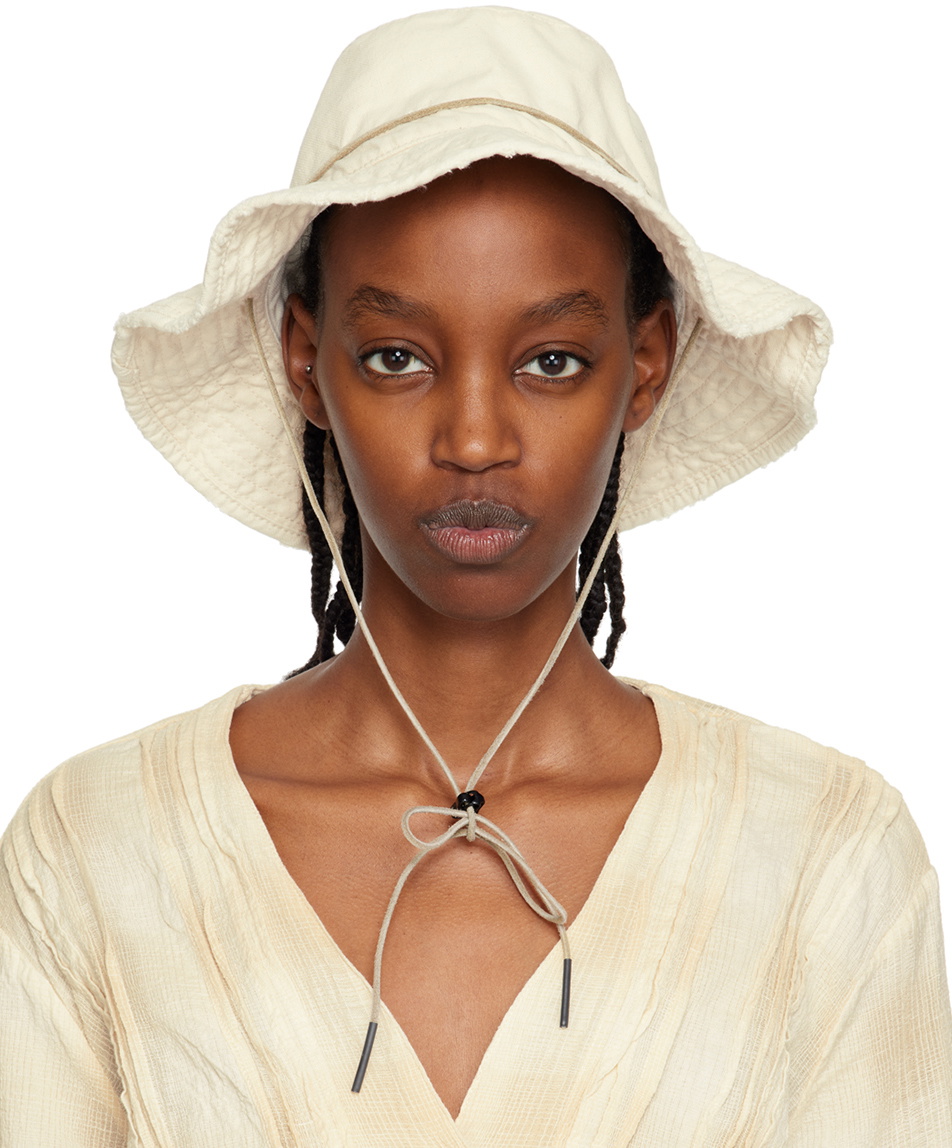 Our Legacy Off-White Drawstring Beach Hat Our Legacy