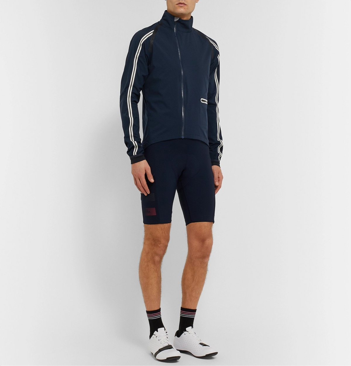 Rapha - Grosgrain-Trimmed Shell Cycling Jacket - Blue Rapha