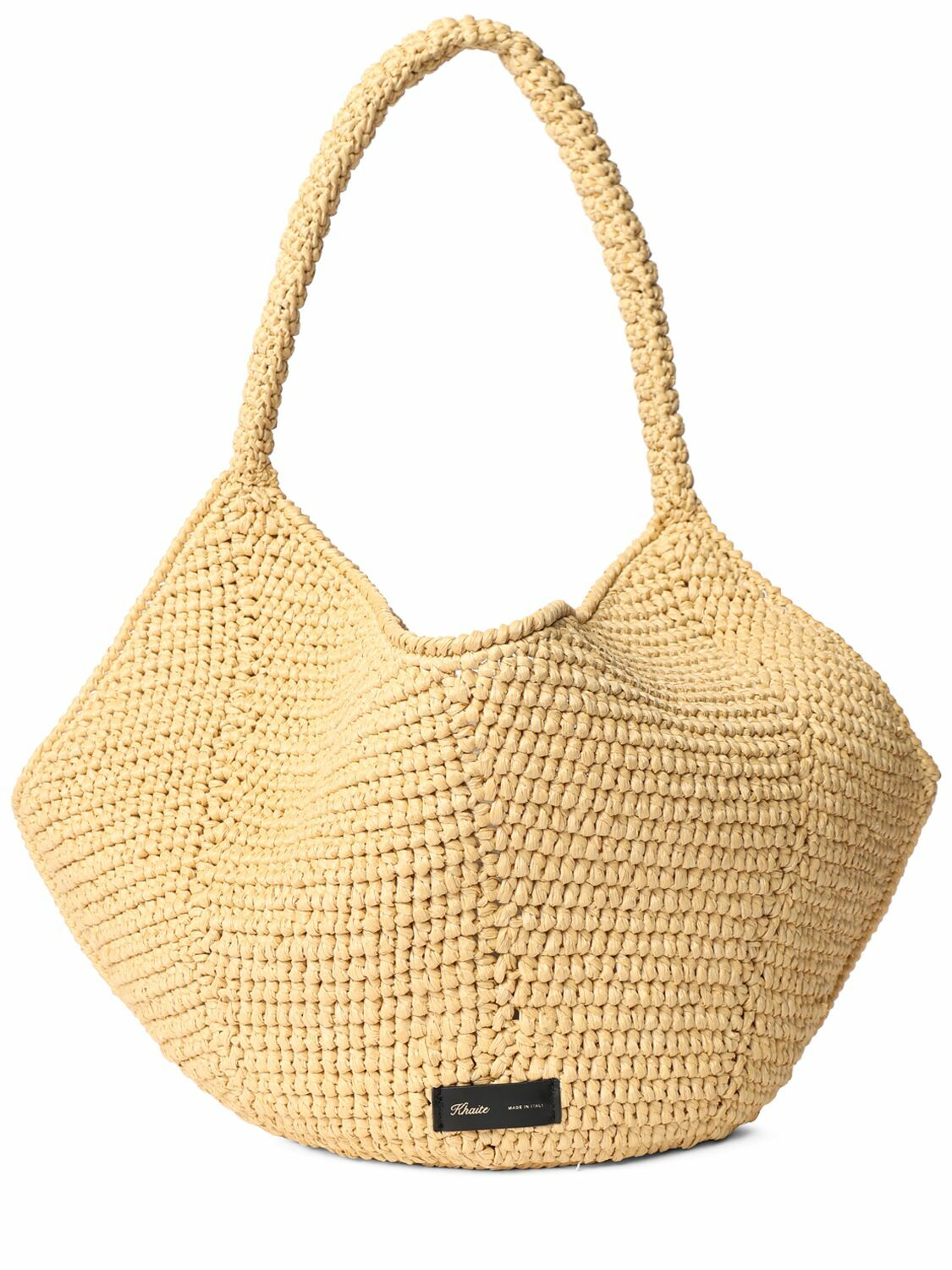 KHAITE - Medium Lotus Raffia Effect Shoulder Bag Khaite