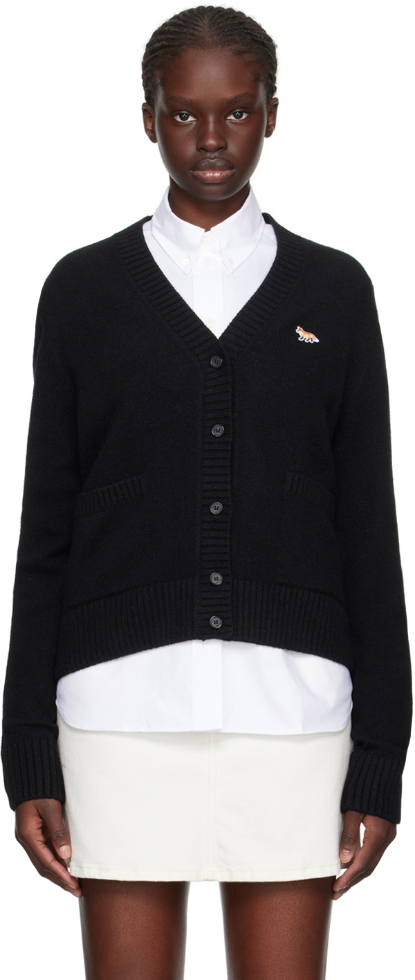 Maison Kitsuné Black Baby Fox Cardigan Maison Kitsune