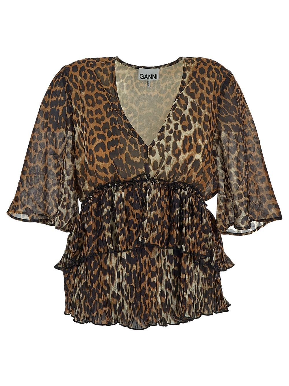 Ganni Leopard Blouse GANNI