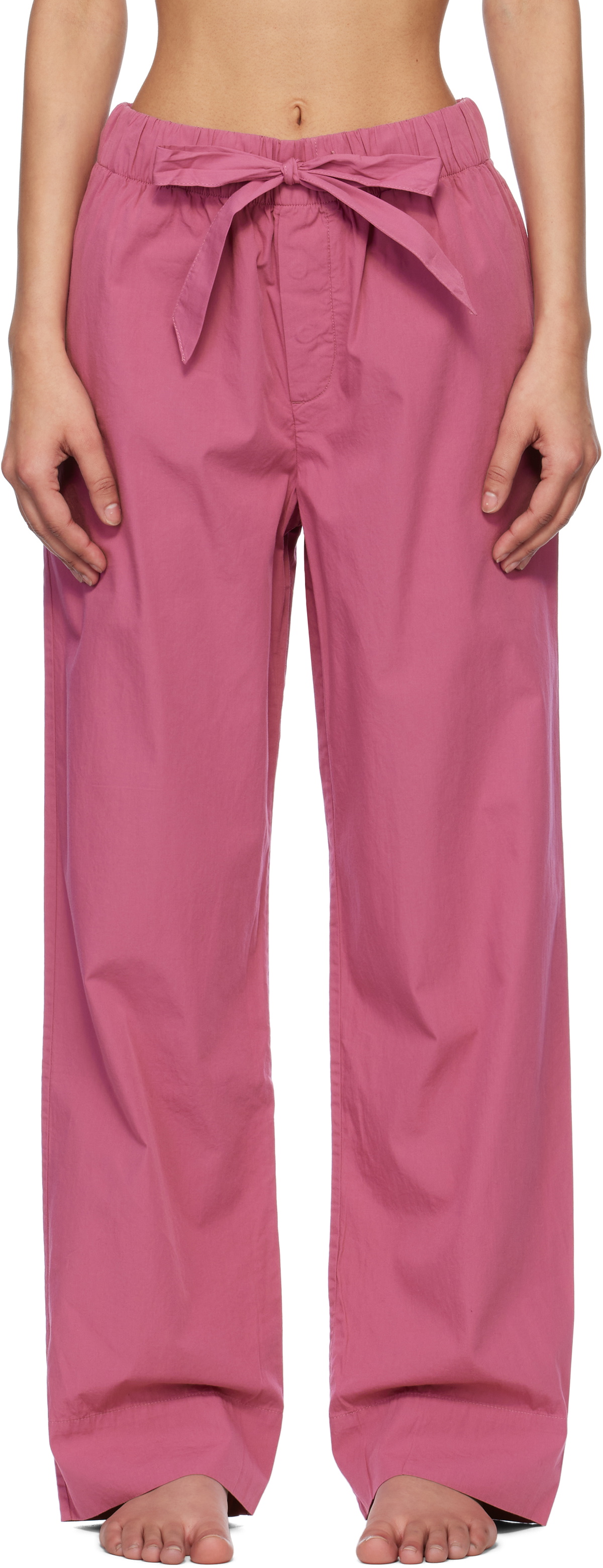 Tekla Pink Poplin Pyjama Pants Tekla Fabrics