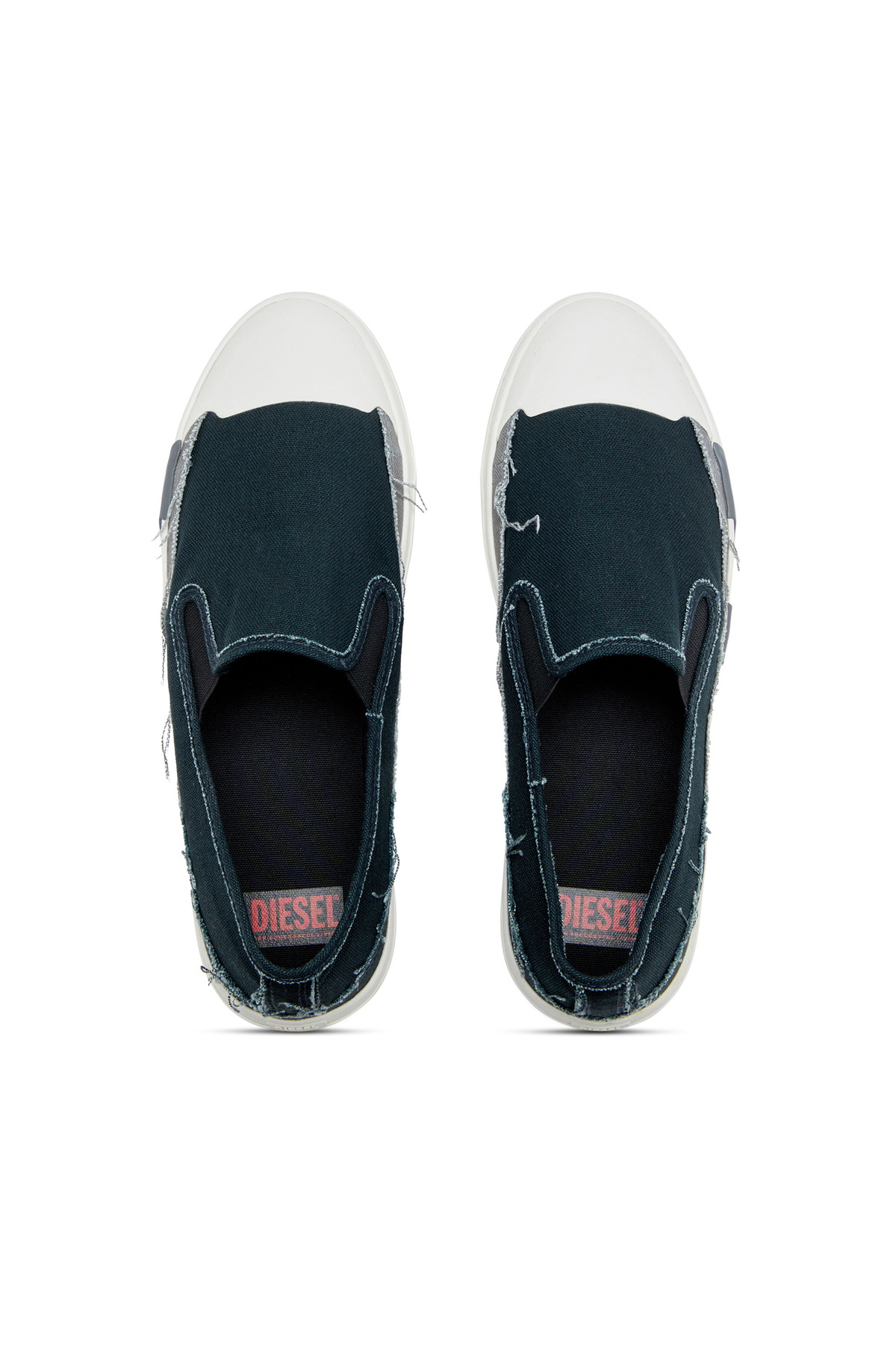 Diesel Slip-on sneakers in frayed canvas - Sneakers Mens in Multicolor ...
