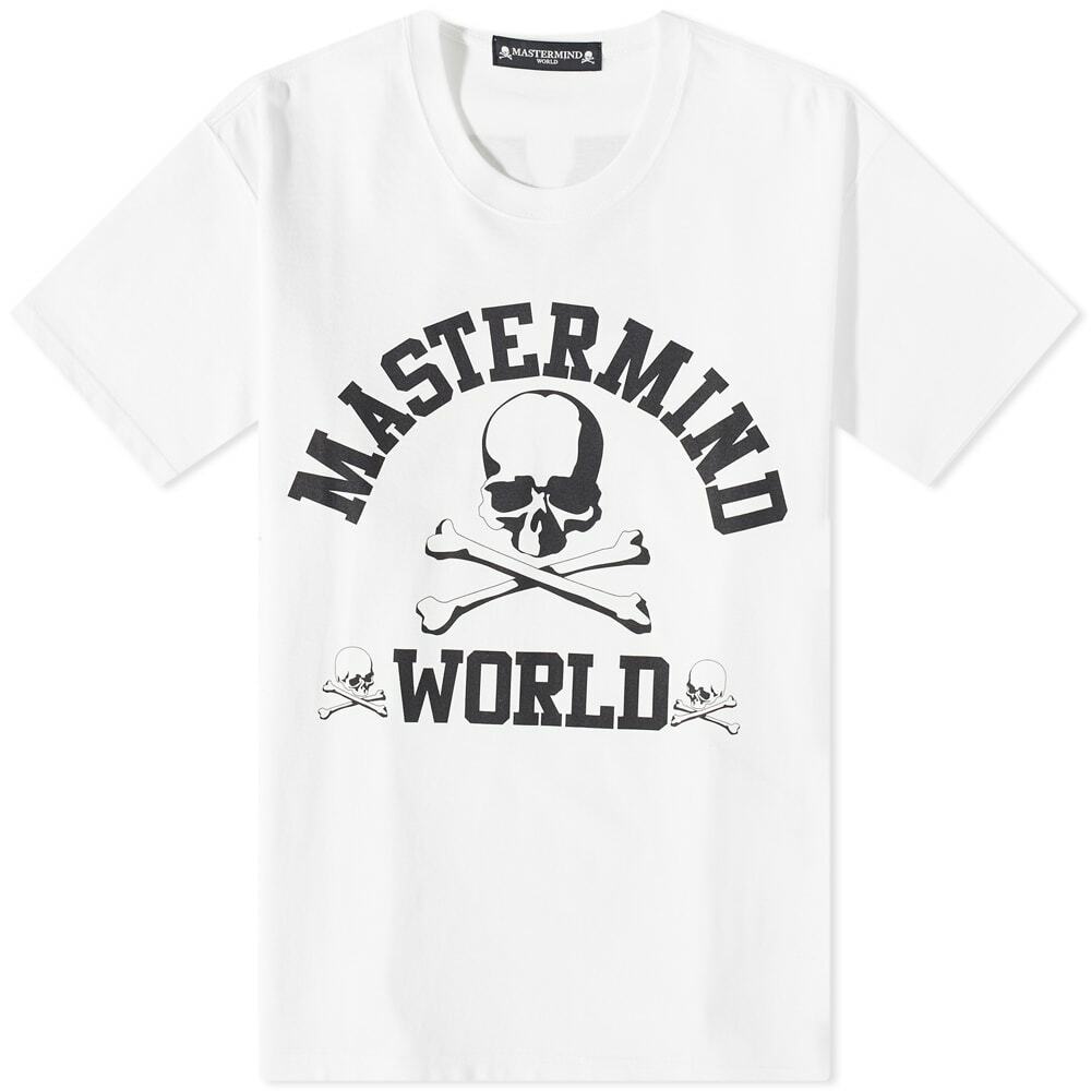 MASTERMIND WORLD Men's College Logo T-Shirt in White MASTERMIND WORLD
