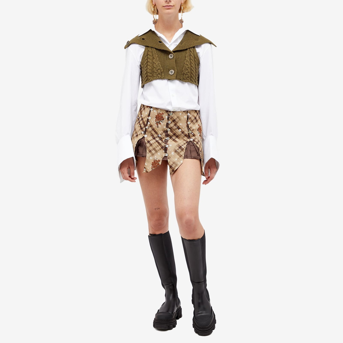 AVAVAV Women's Panelly Mini Skirt in Brown AVAVAV