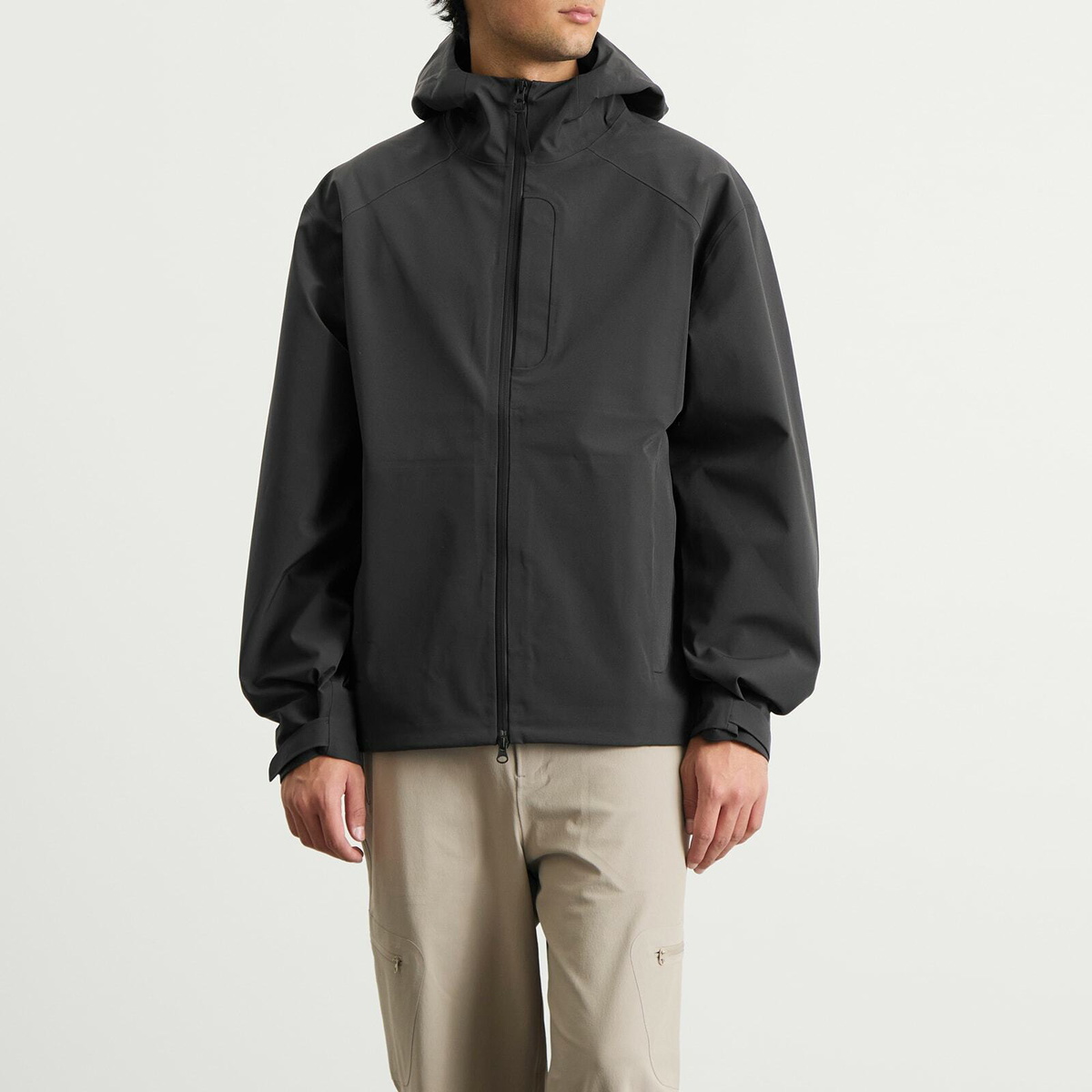 Hiking Patrol Men's Arc 3L Shell Jacket in Charcoal Black Hiking Patrol