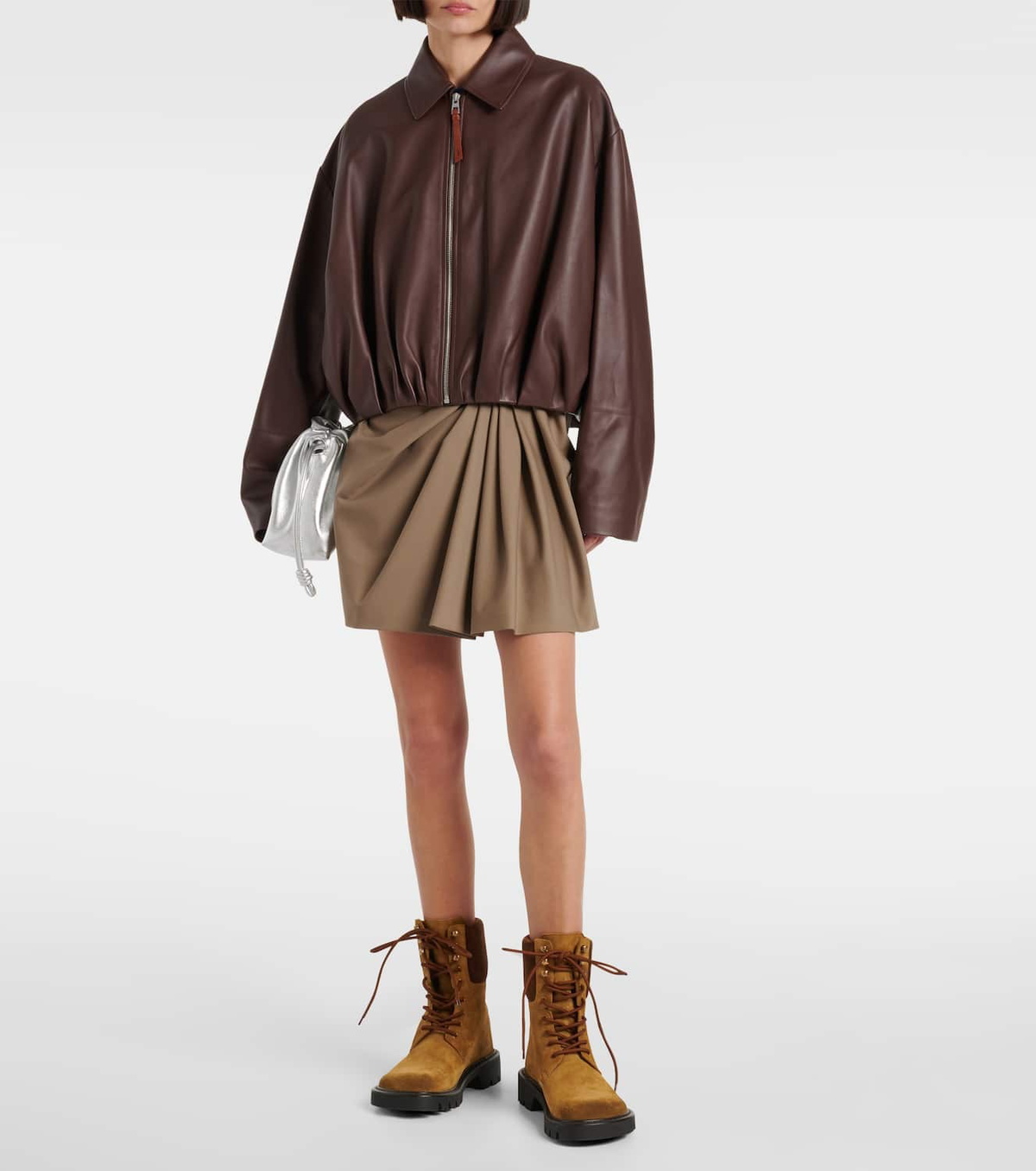 Loewe Gathered leather jacket Loewe