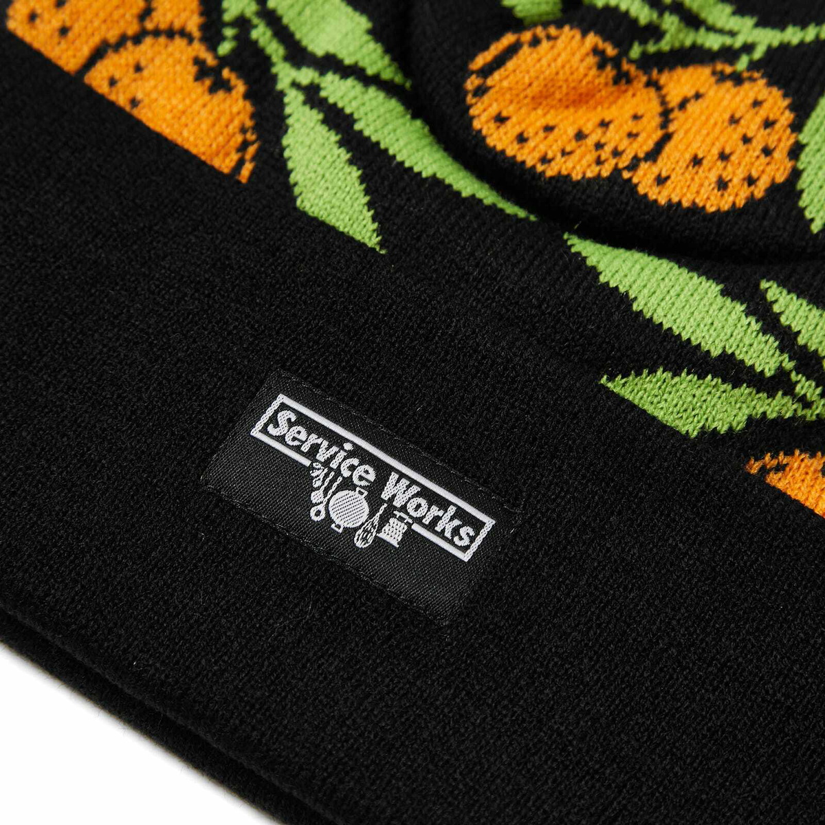 Service Works Men's Clementine Jacquard Beanie in Black Service Works