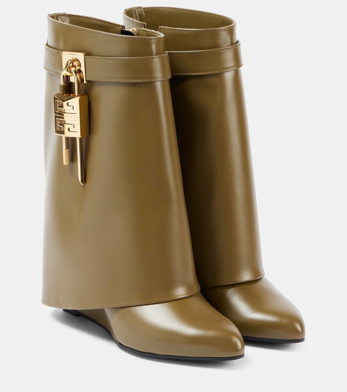 Givenchy Shark Lock leather wedge boots Givenchy