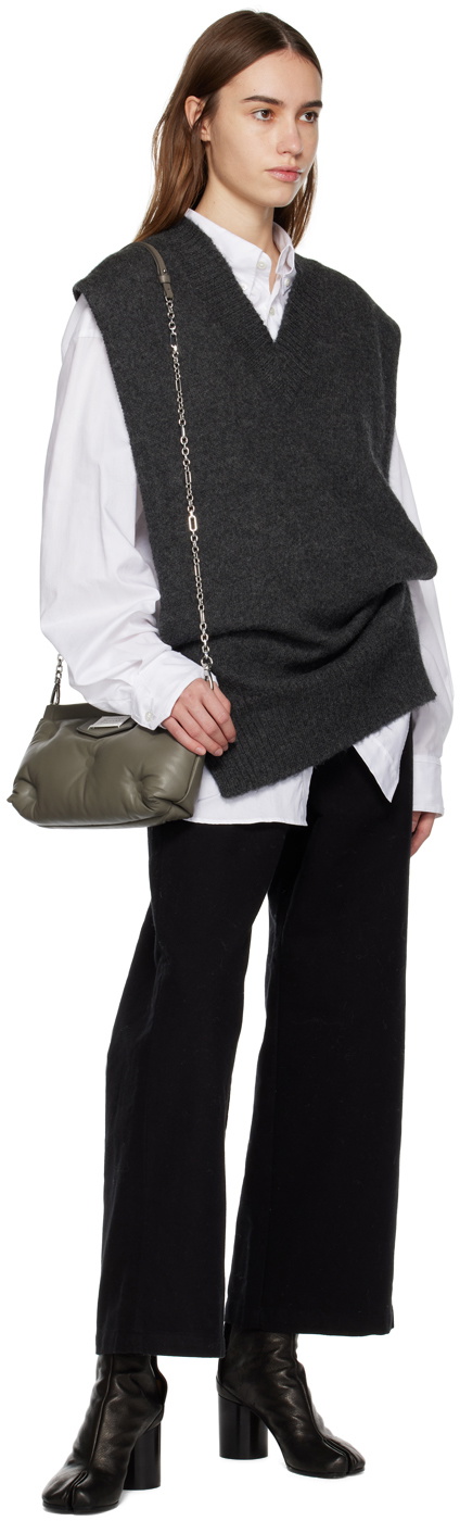 Maison Margiela Gray V-Neck Stole Maison Margiela