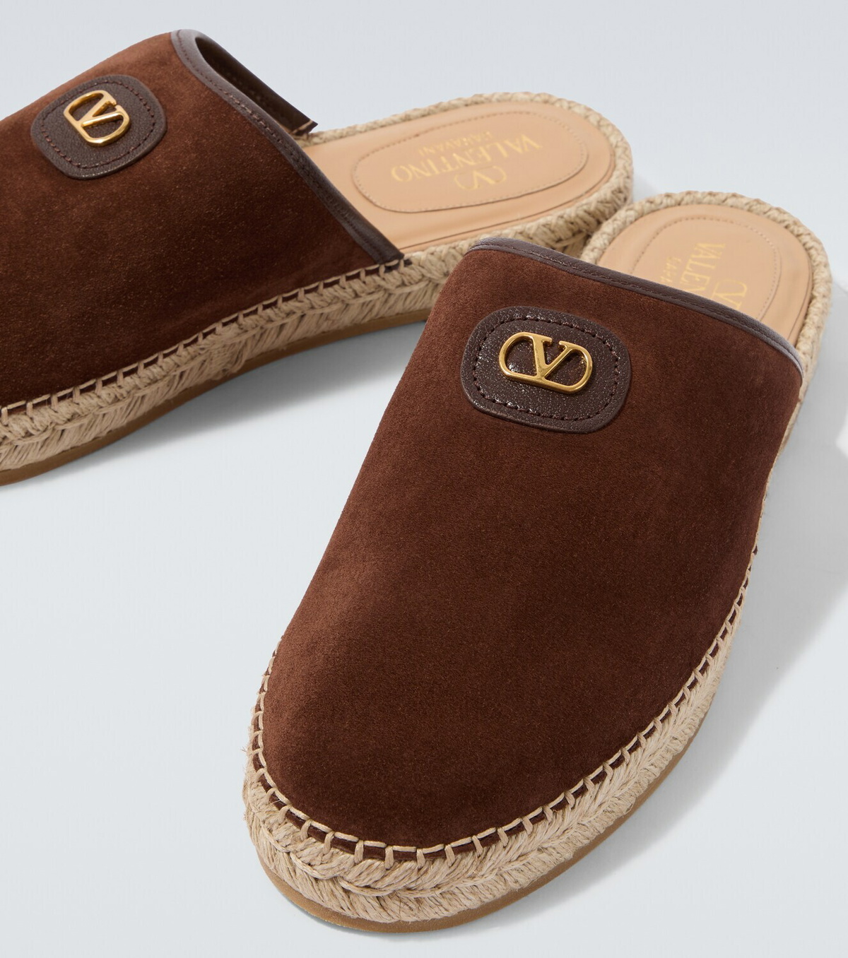 Valentino Garavani Palm Avenue VLogo suede mules Valentino Garavani