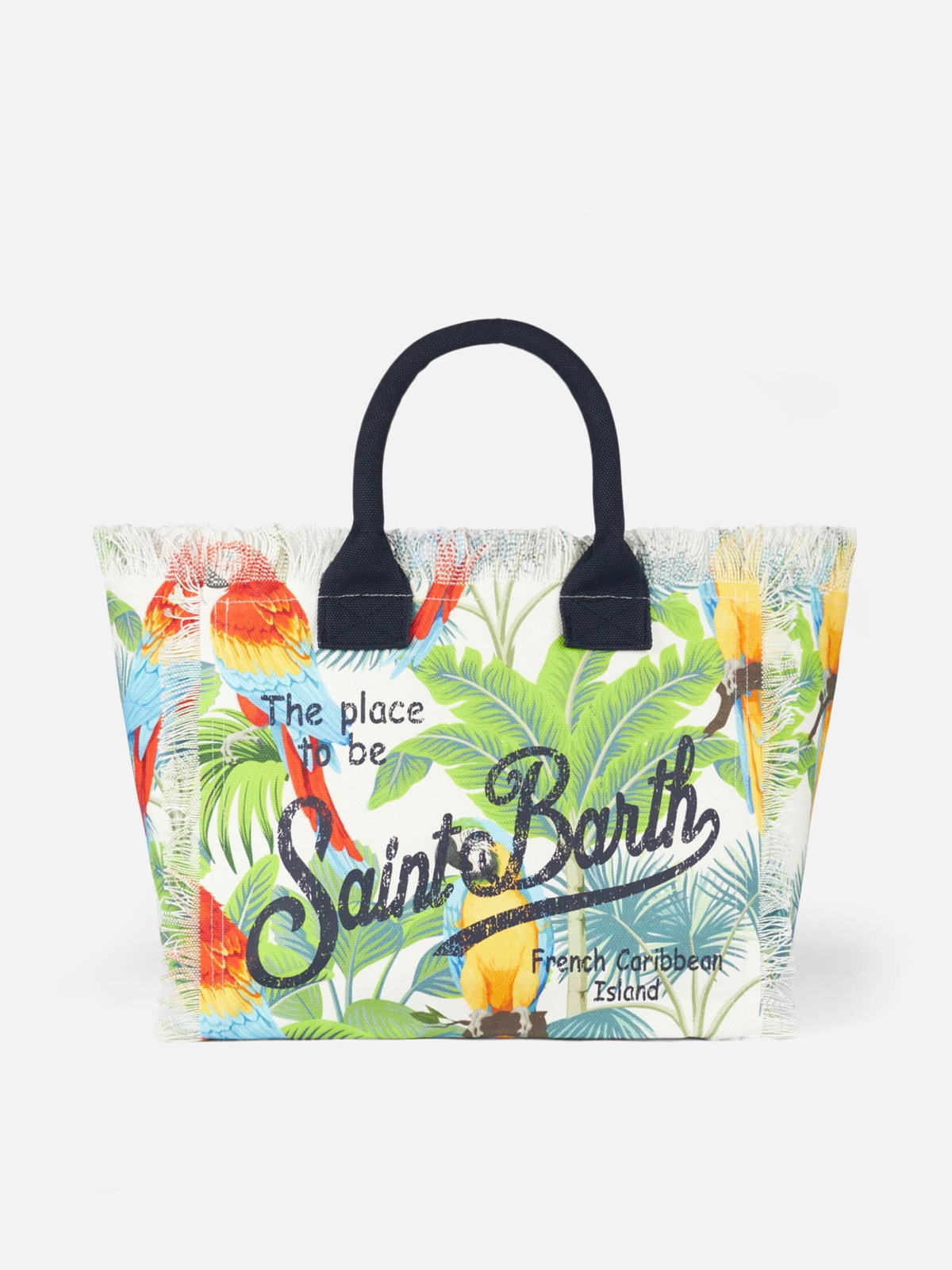 MC2 Saint Barth Vanity Shoulder Bag With Tropical Print MC2 Saint Barth