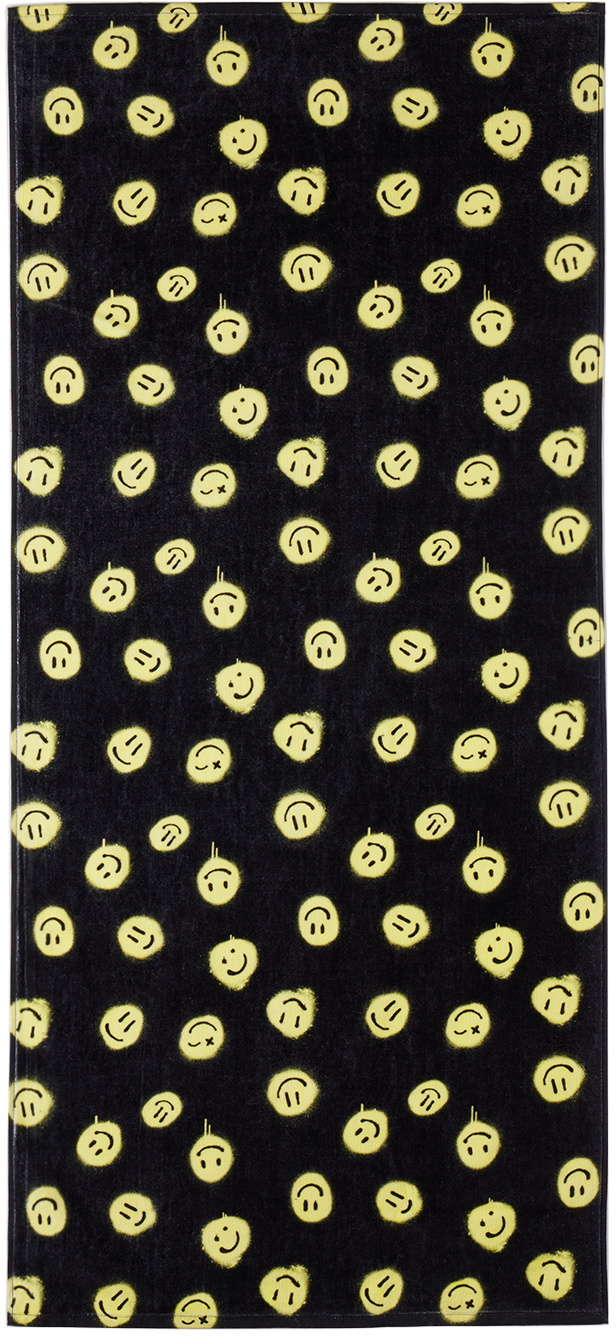 Molo Kids Black & Yellow Happy Sunny Beach Towel Molo