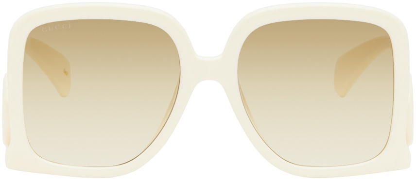 Gucci Off-White Square Sunglasses Gucci