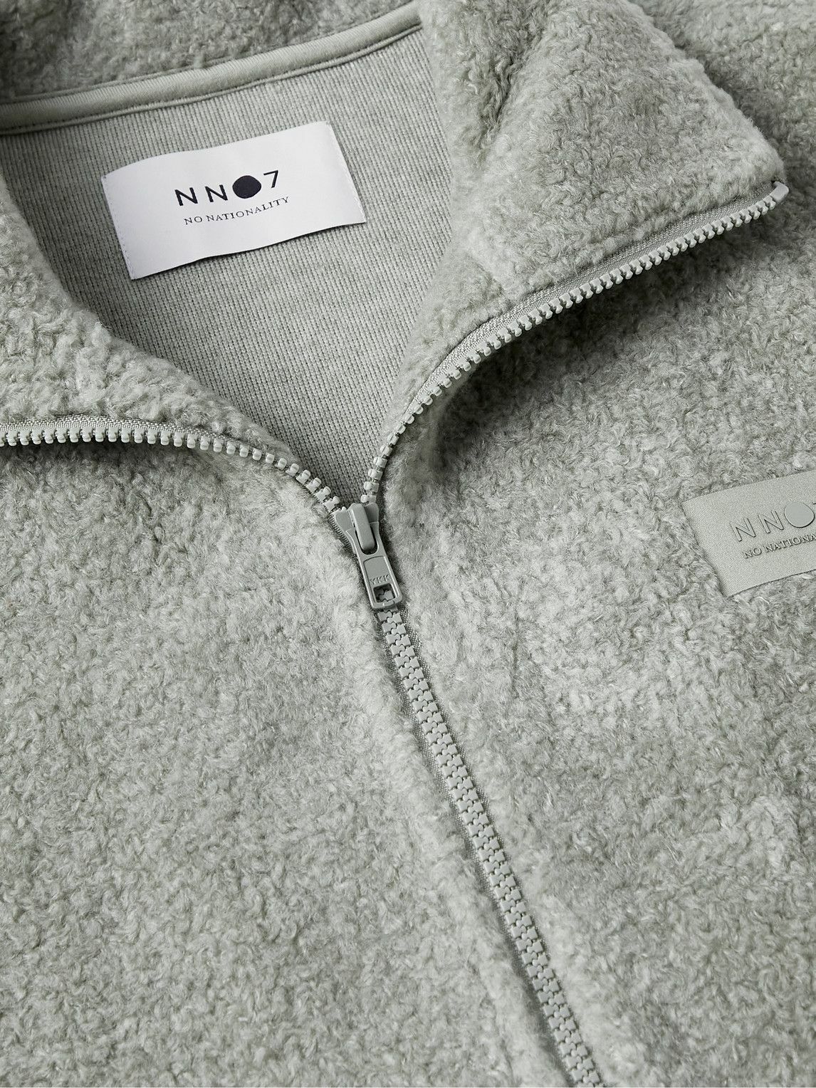NN07 - Nil Logo-Appliquéd Fleece Jacket - Green NN07