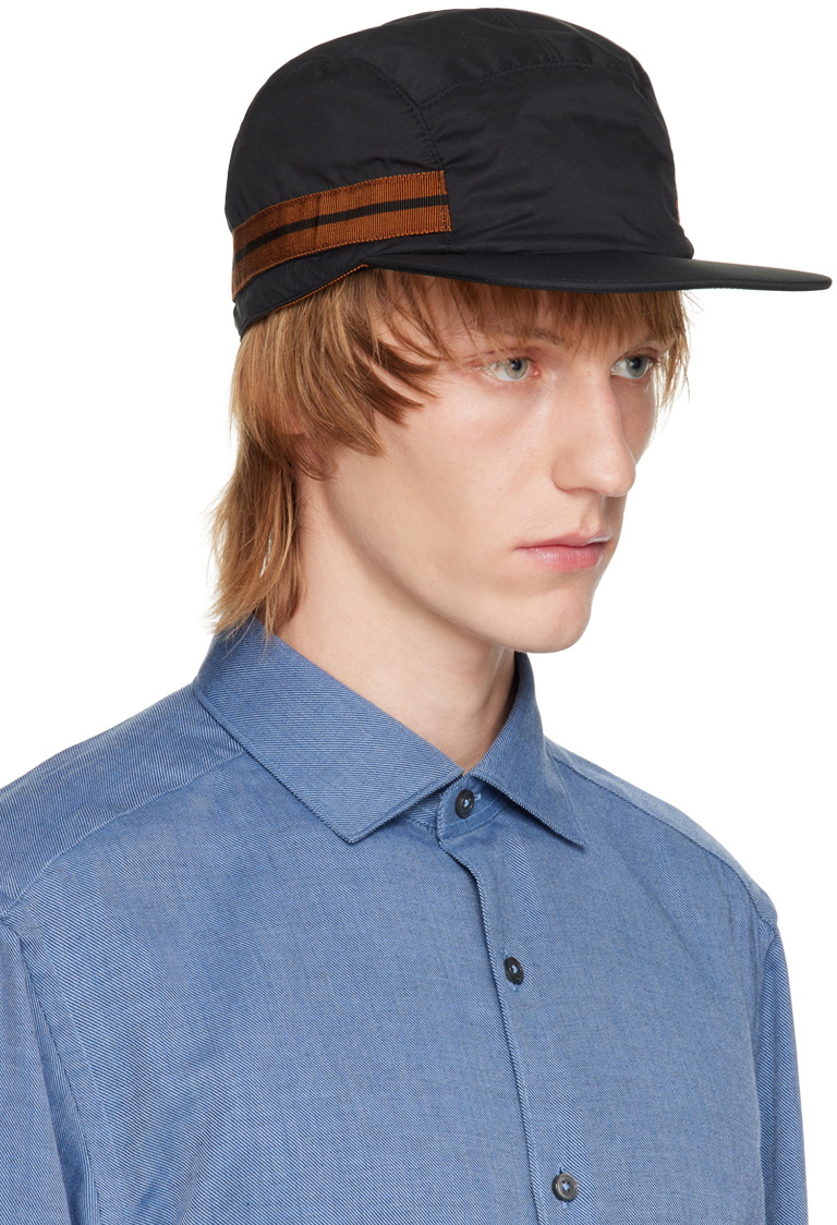 ZEGNA Black Neck Flap Cap Zegna