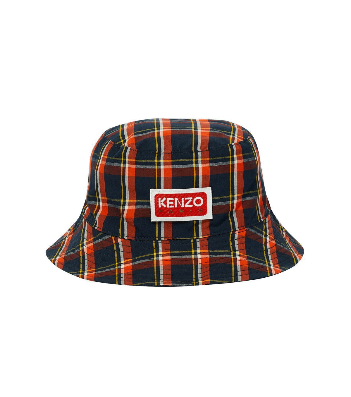 Kenzo - Logo checked cotton bucket hat Kenzo